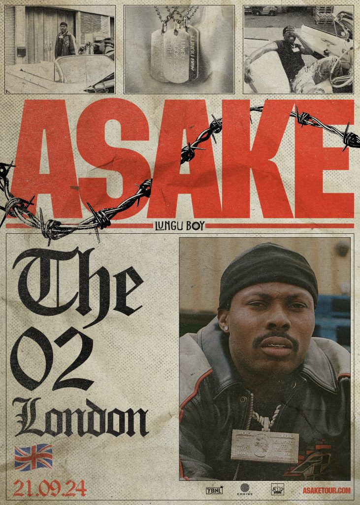 Asake announces London show at the O2 Arena as part of his ‘Lungu Boy ...
